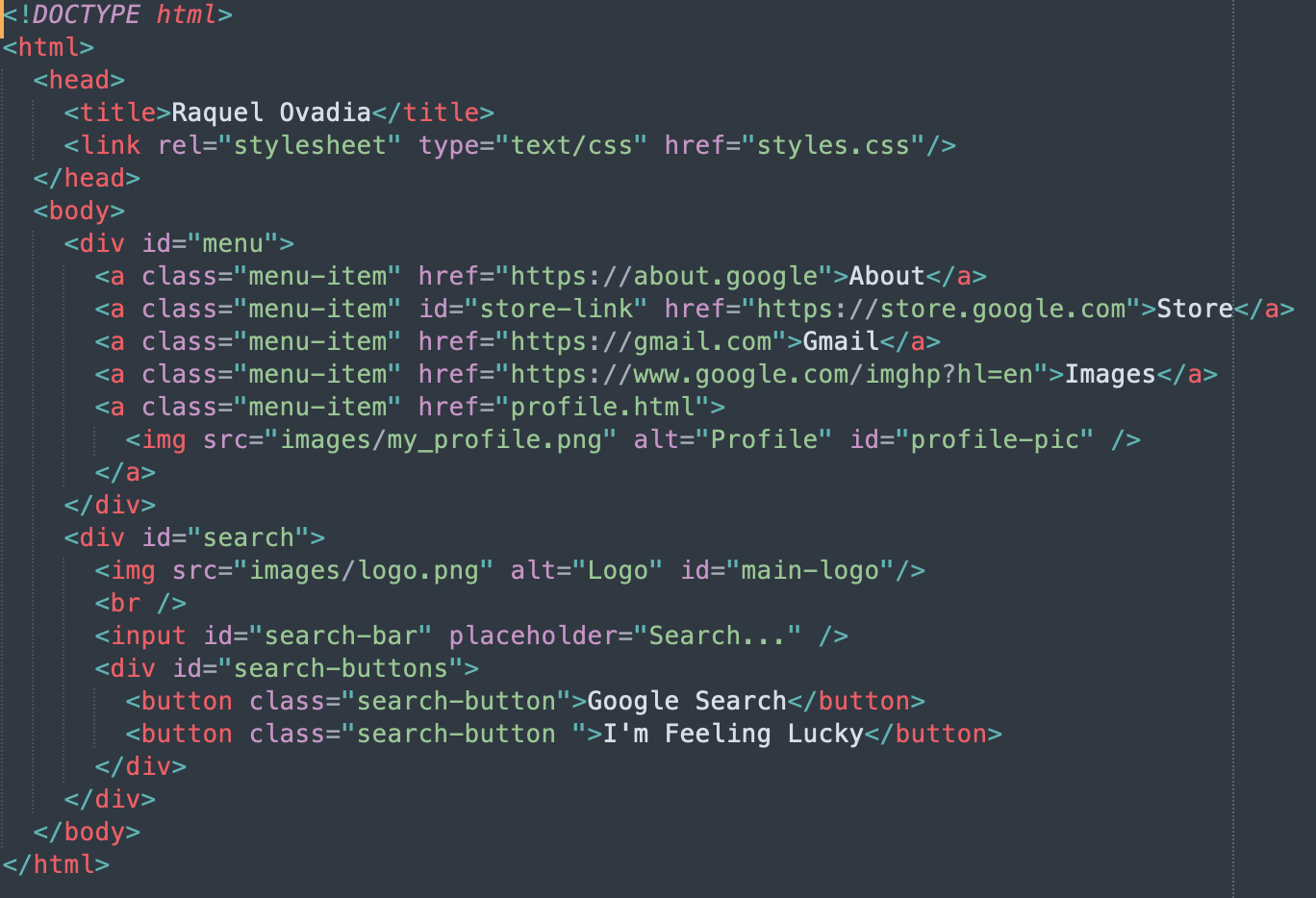 Web Development Project — Raquel Ovadia